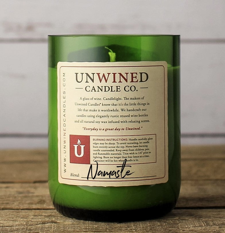 Namaste Signature Series - Wine Bottle Candle – House-of-Blooms